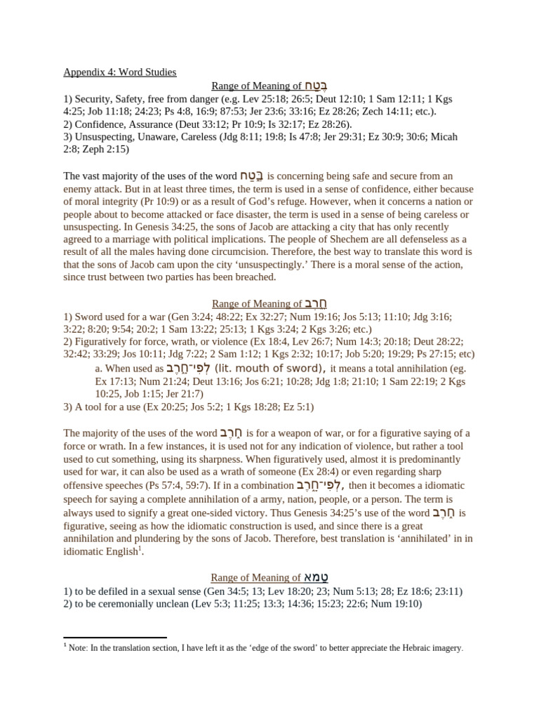 Genesis 34 - Appendix 4 | PDF | Torah | Language Arts & Discipline