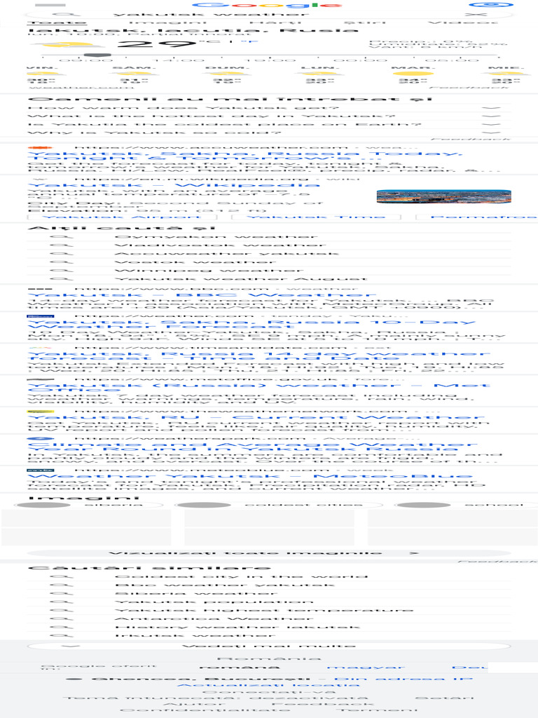 Yakutsk Weather - Căutare Google | PDF | Weather | Physical Geography
