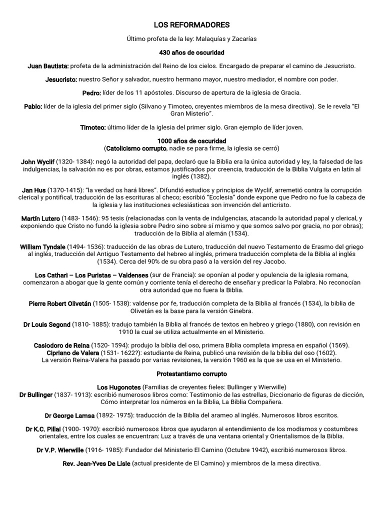 Los Reformadores Ultimo | PDF