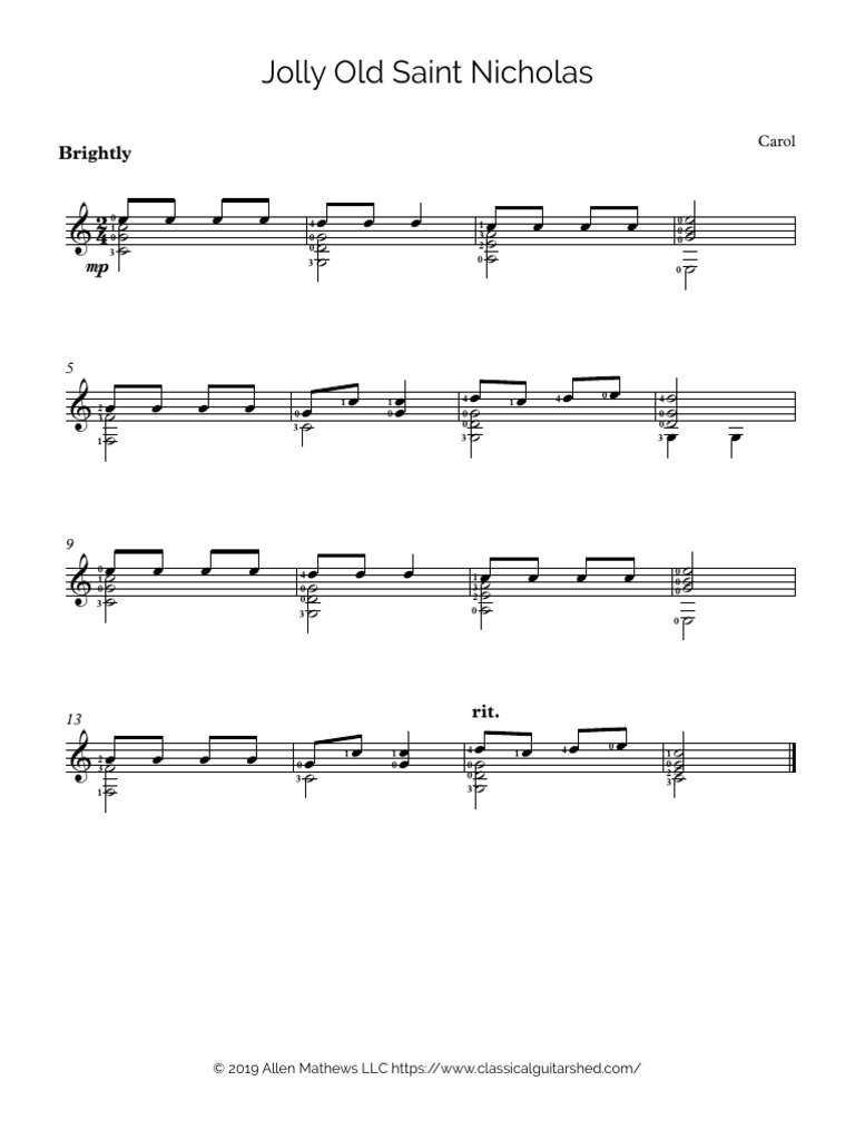 SOLO Jolly - Old - Saint - Nicholas-ClassicalGuitarShed | PDF
