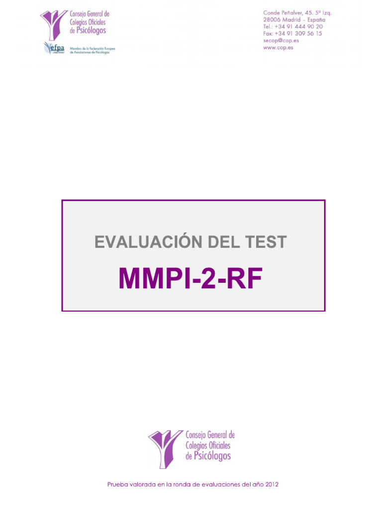 Mmpi-2 Guia e Interpretacion | PDF