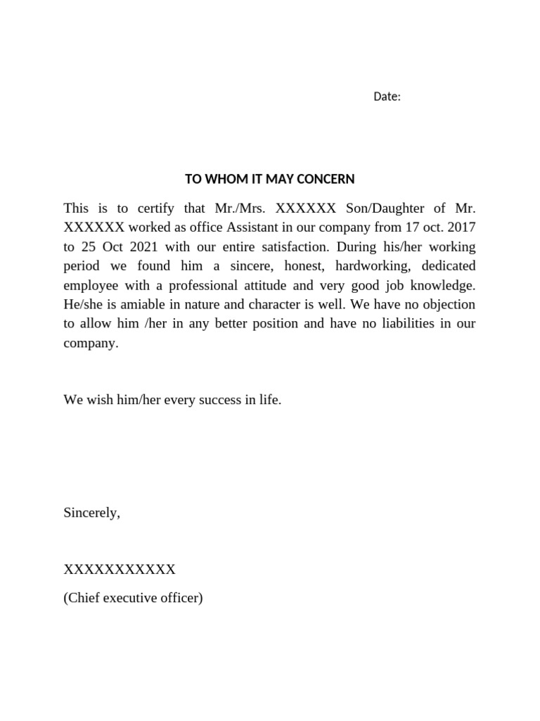 Experience Letter | PDF