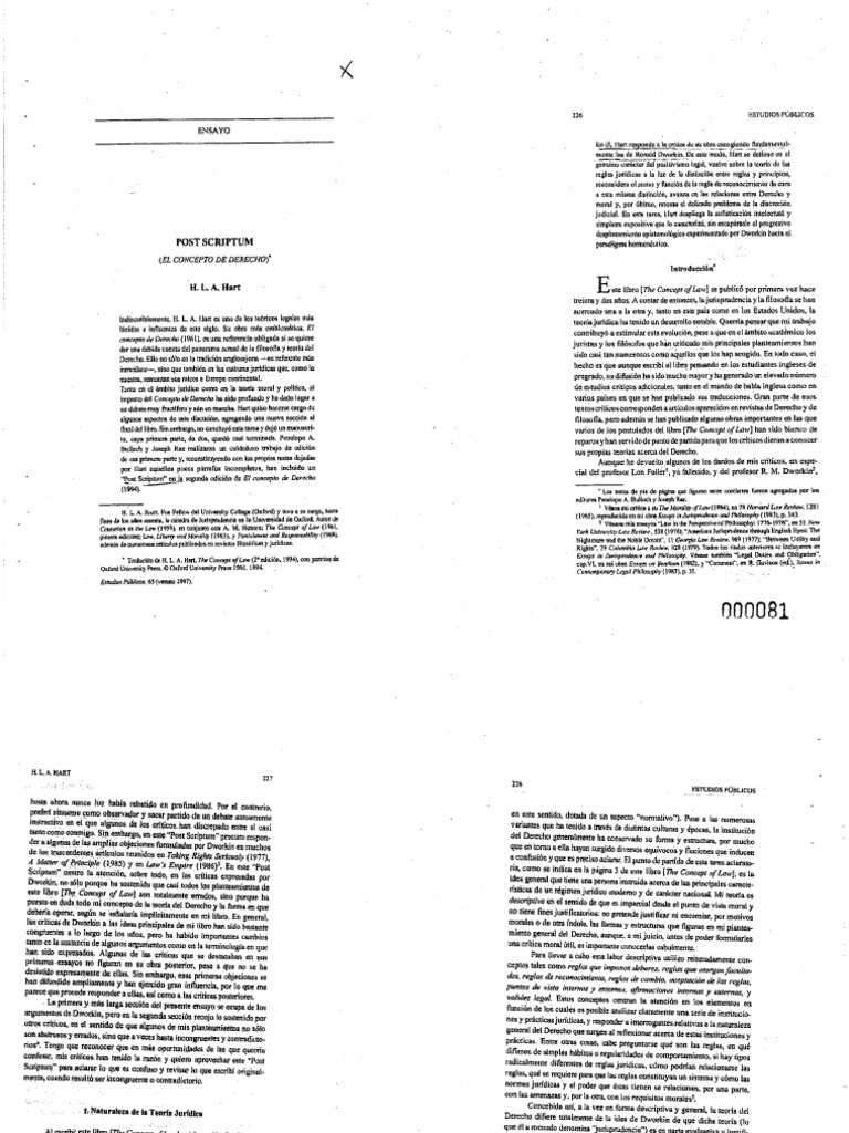Clase 5. Hart 1997 Post Scriptum | PDF