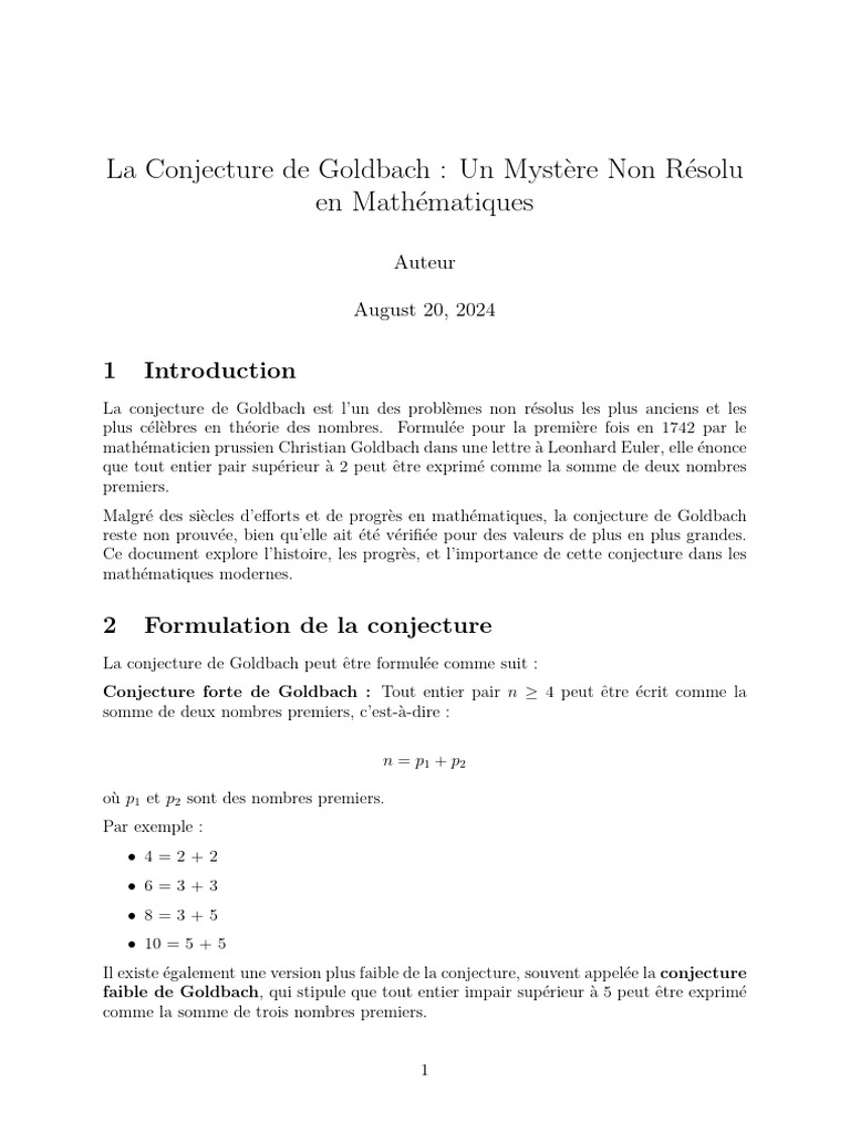 Goldbach | PDF