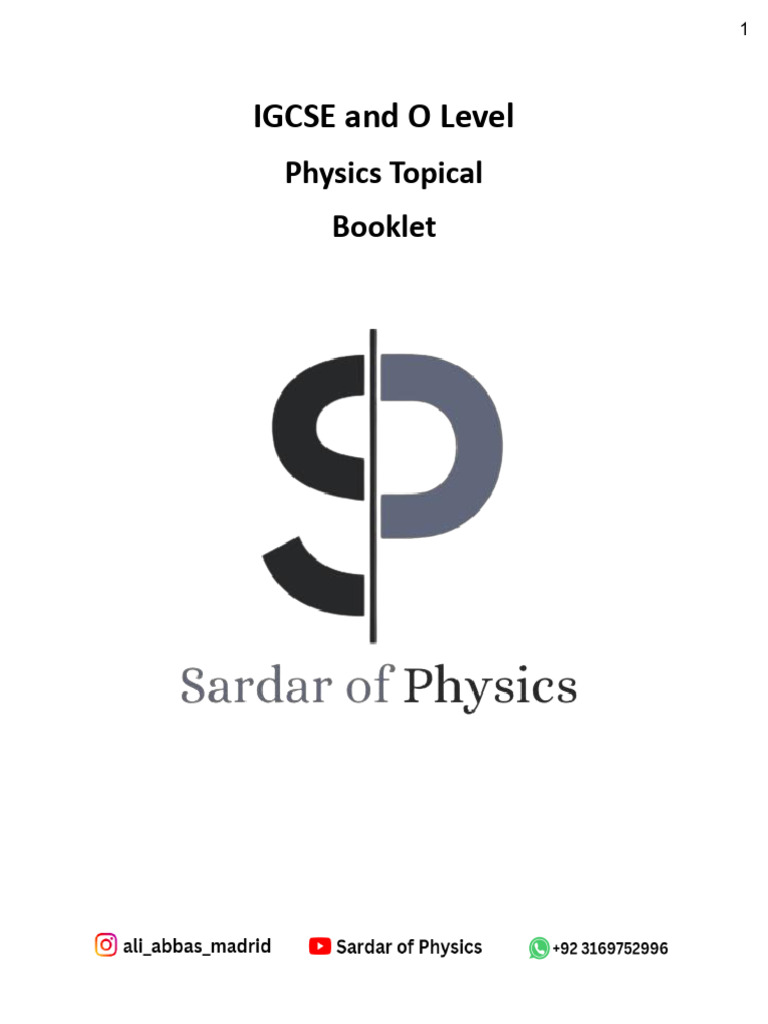 Physics Booklet | PDF