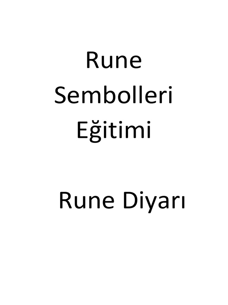 Rune - Eğitimi - 240304 - 192357 | PDF