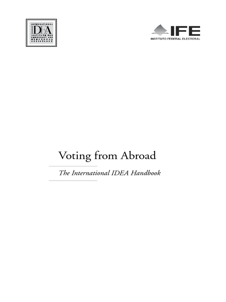 Voting From Abroad The International IDEA Handbook | PDF | Voting ...