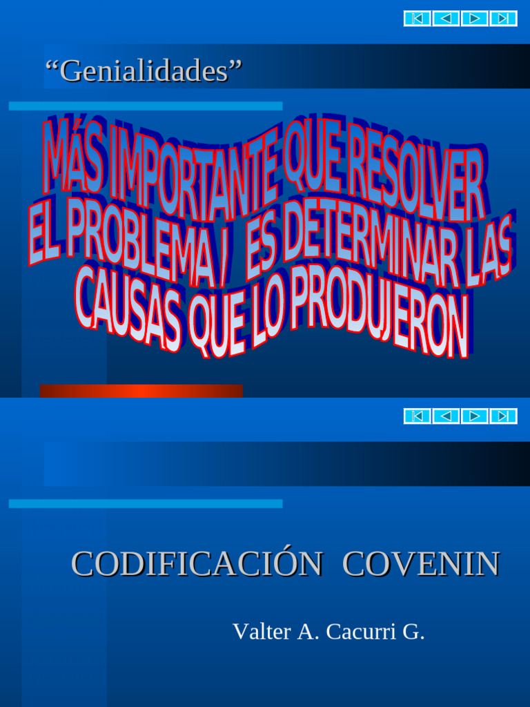 4 CODIFICACION COVENIN (Ponencia) | PDF | Aguas residuales | Tecnología