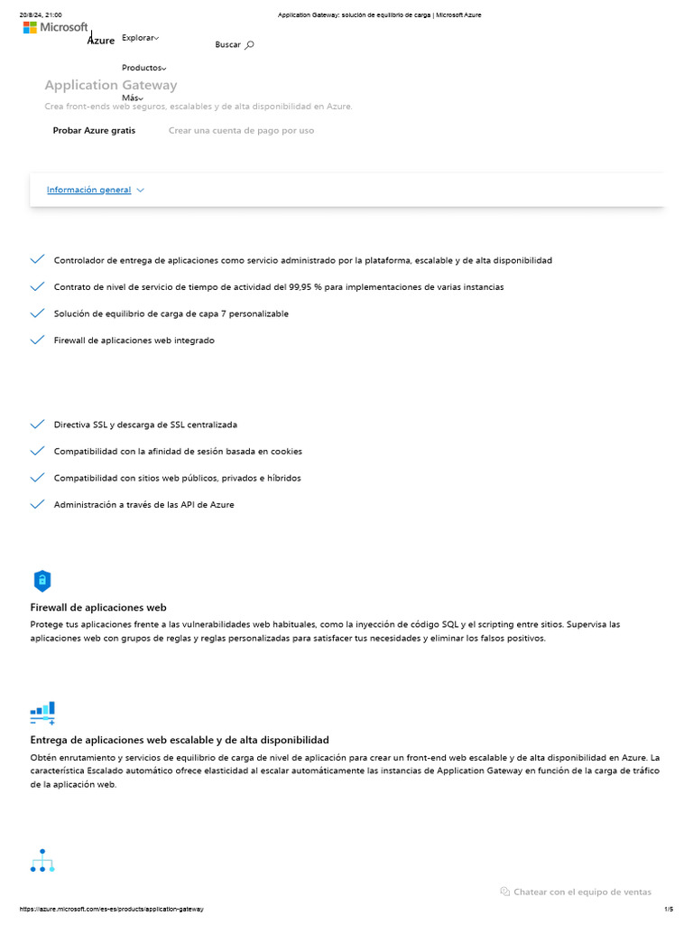Application Gateway_ solución de equilibrio de carga _ Microsoft Azure ... Application Gateway_ solución de equilibrio de carga _ Microsoft Azure ...