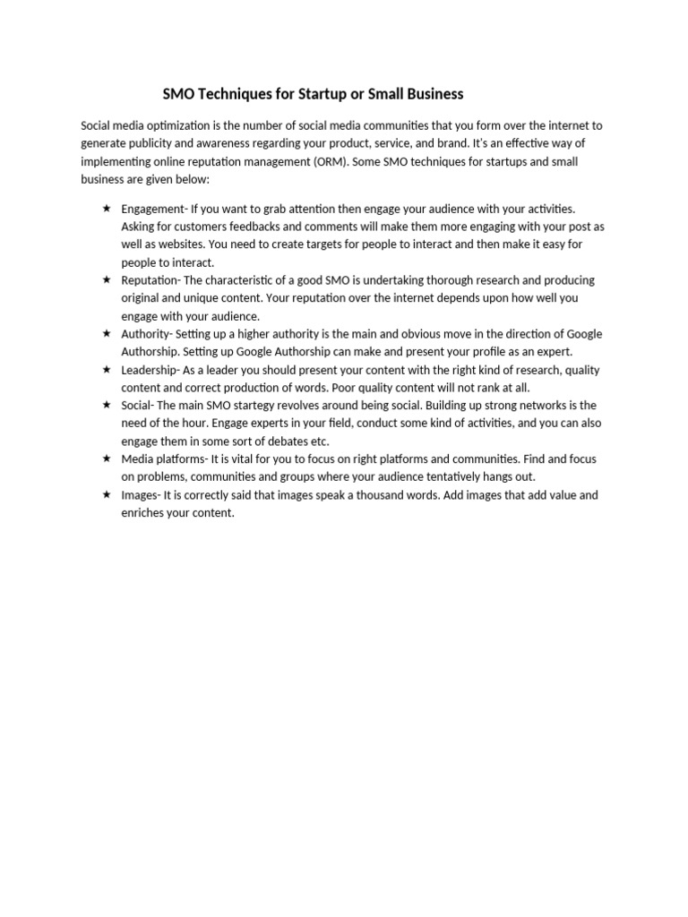 SMO Techniques-WPS Office | PDF