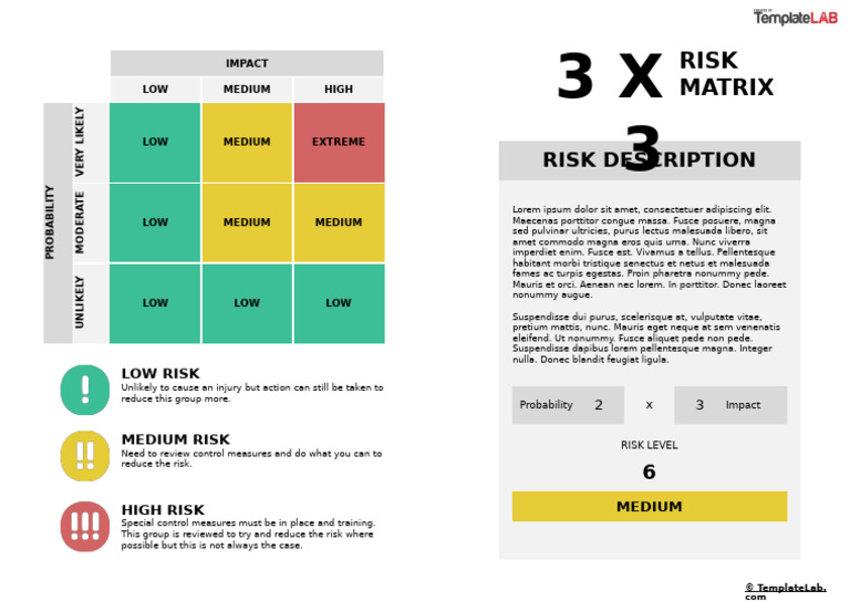 3x3 Risk Matrix Template | PDF