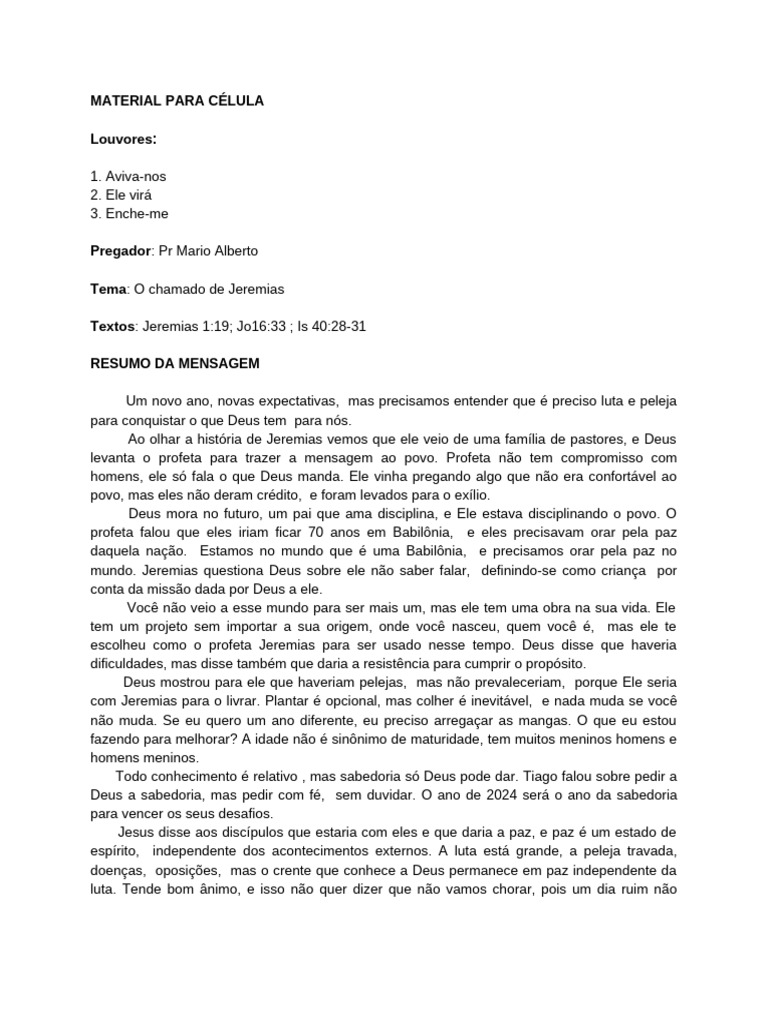 Material para Célula | PDF