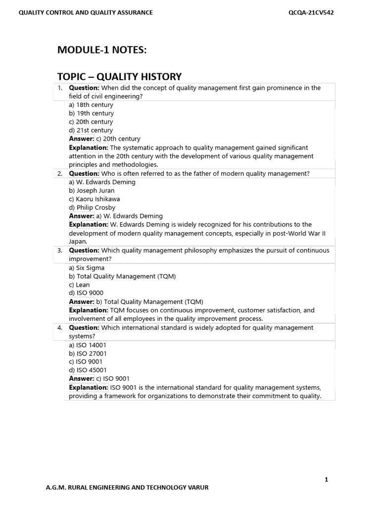 Quality Control and Quality Assurance | PDF | Quality Management | Art