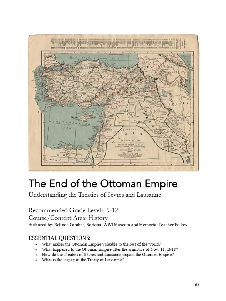 2023-end-ottoman-empire-treaties-sevres-lausanne-curriculum | PDF