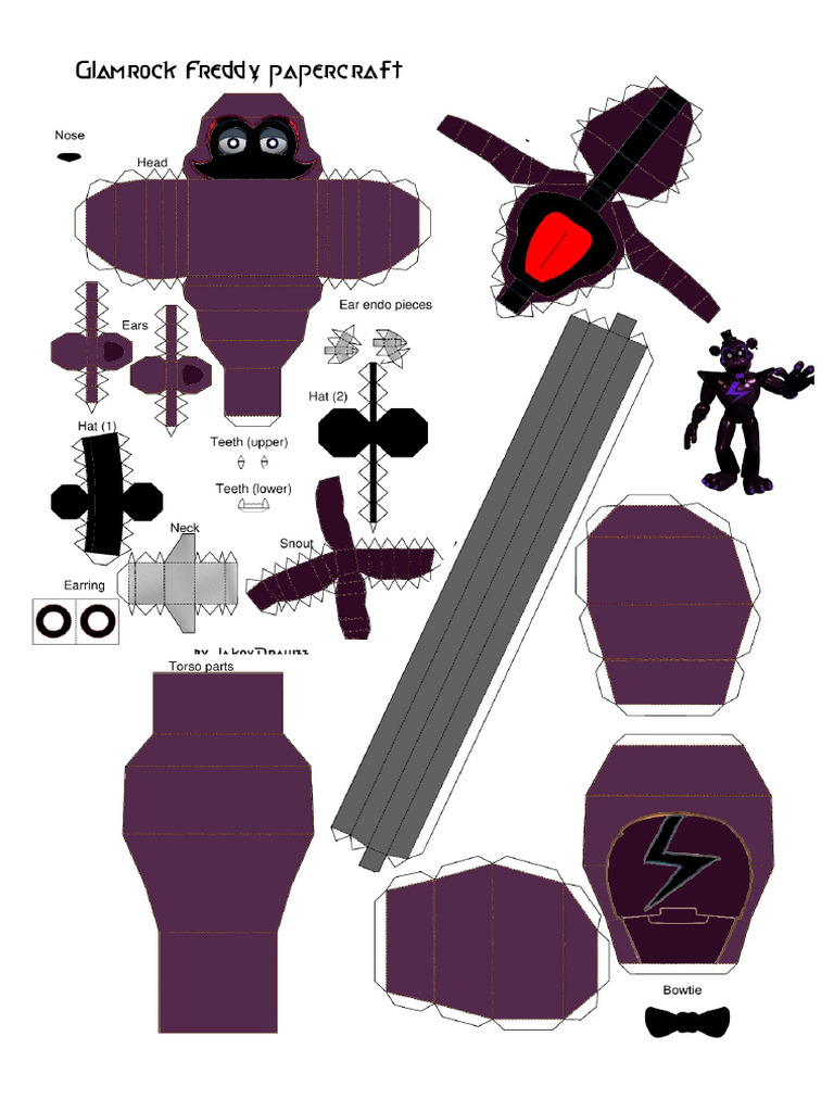 Glamrock Shadow Freddy Papercraft | PDF