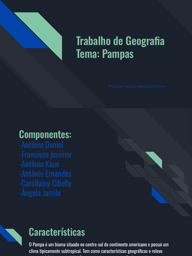 Trabalho de Geografia Tema - Pampas | PDF