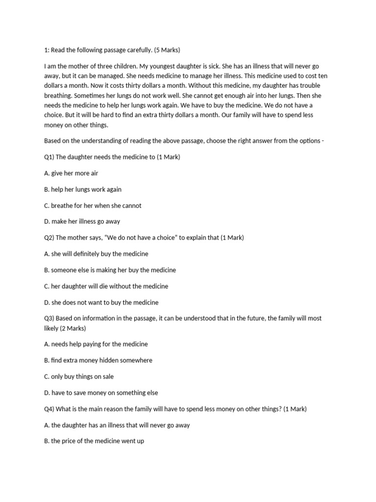 Class 7 Final Ncert Exam Paper | PDF