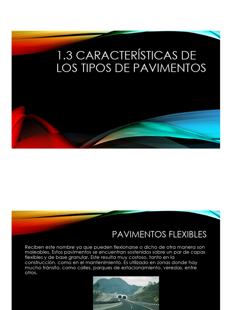 1.3 Características de los tipos de pavimentos | PDF 1.3 Características de los tipos de pavimentos | PDF