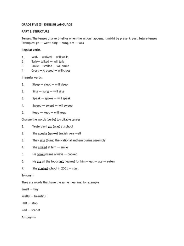 Ade Five English Book - 1691589536000 | PDF | Adverb | Grammatical Tense