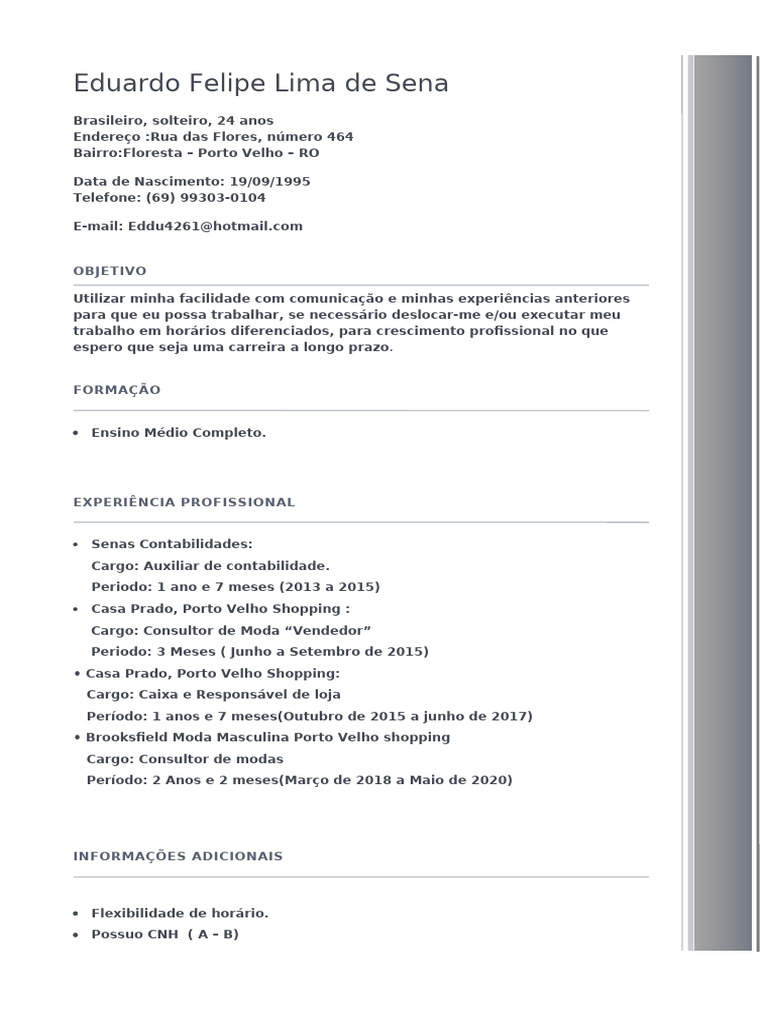 Curriculum Vitae Eduardo | PDF