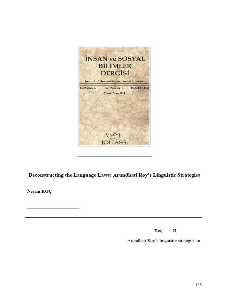 Deconstructing Arundhati Roy | PDF