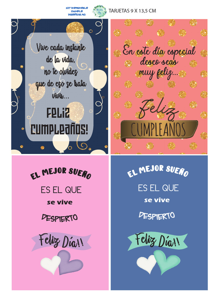 Tarjetas Feliz Cumple | PDF