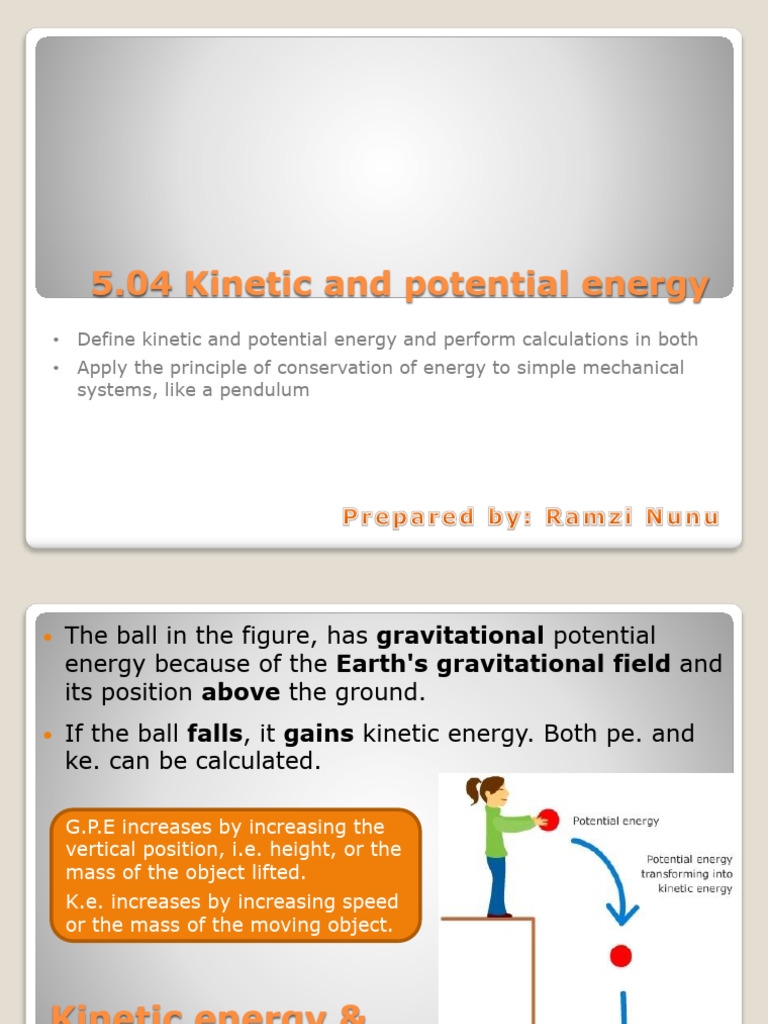 5.04 Kinetic and Potential Energy | PDF