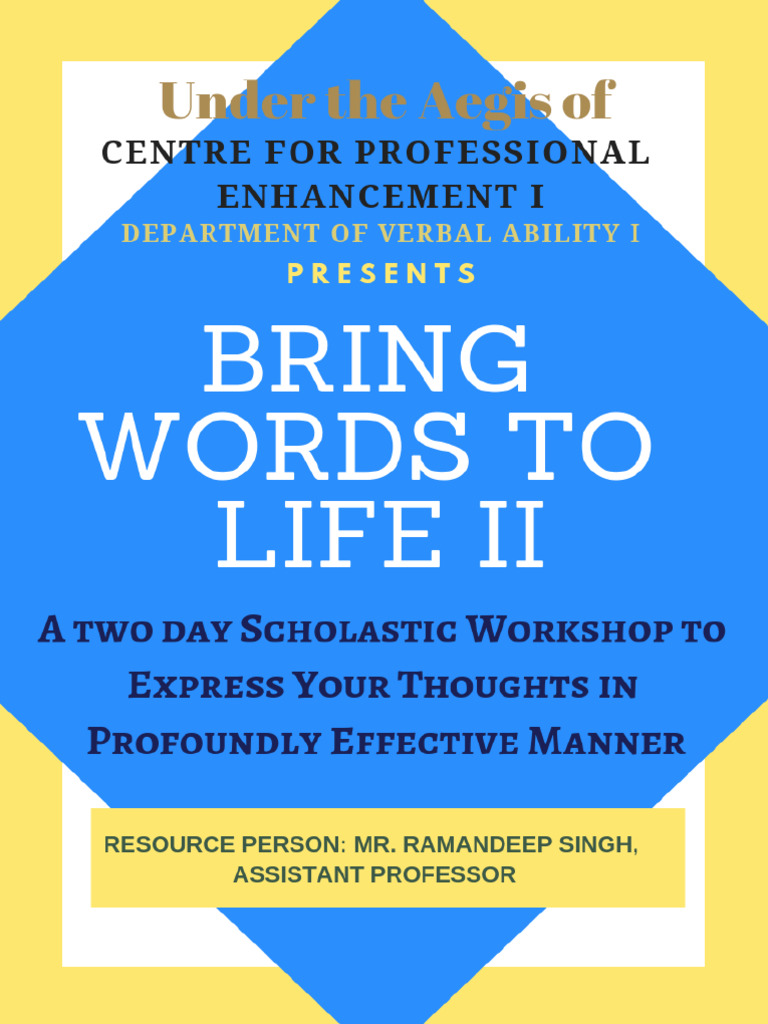 Bring Words To Life | PDF | Career & Growth | Language Arts & Discipline