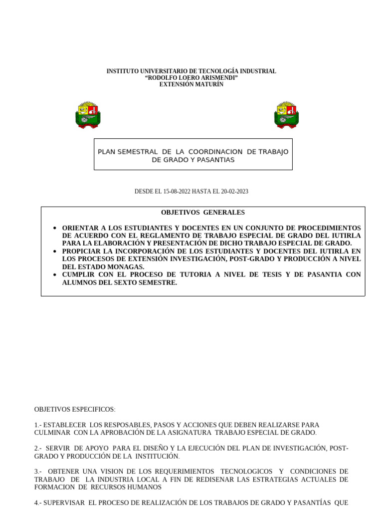 Planificacion de Teg | PDF