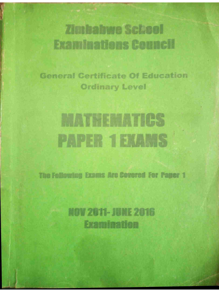 Zimsec Green Book Mathematics 2011 2016 o Level MyORmE2ykLCIBJx4XB3 | PDF