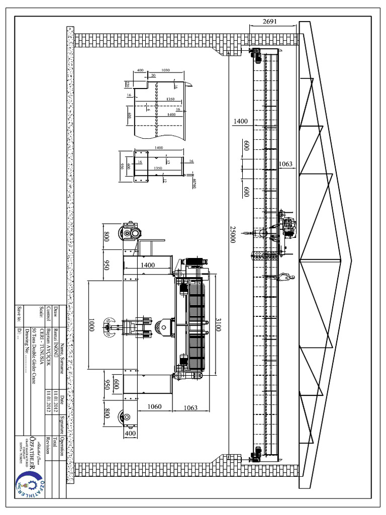 50 TON EOT CRANE Model | PDF
