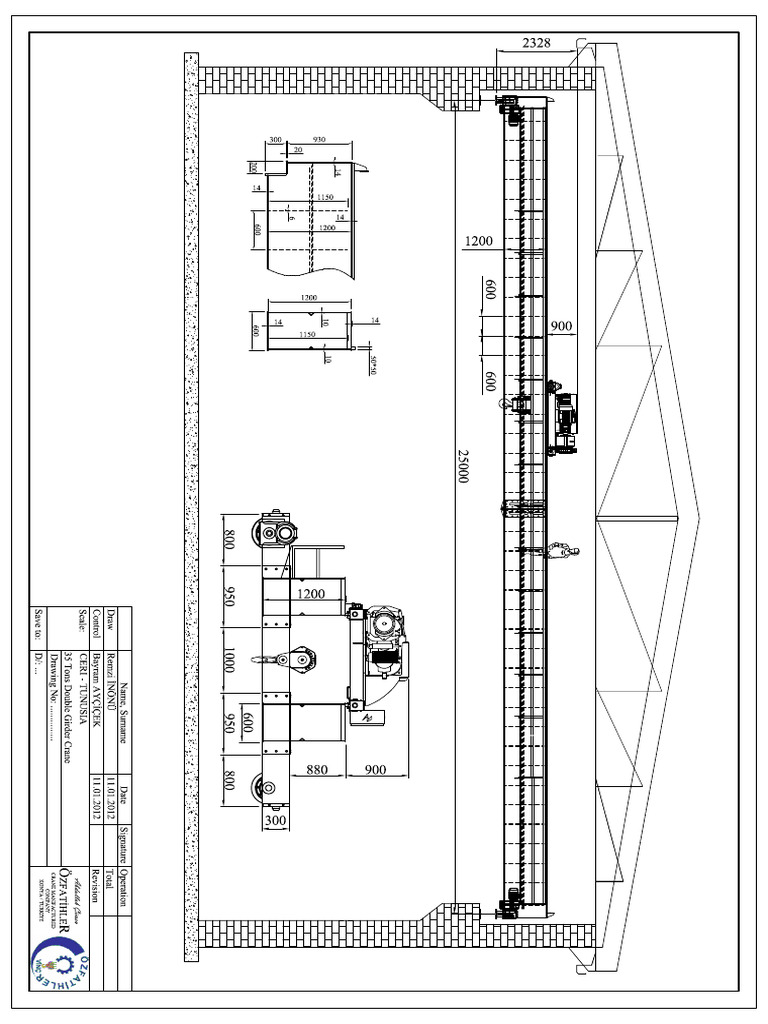 30 TON EOT CRANE Model | PDF