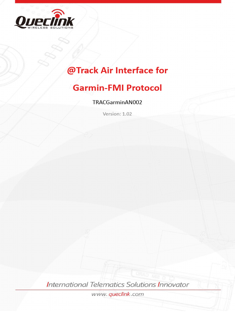 @track Air Interface For Garmin-FMI Protocol - V1.02 | PDF