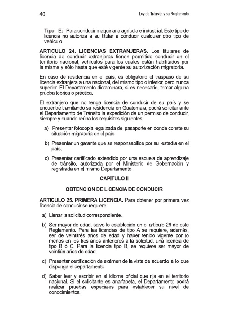 Ley y Reglamento de Transito - Articulo 24 Tercer Parrafo | PDF