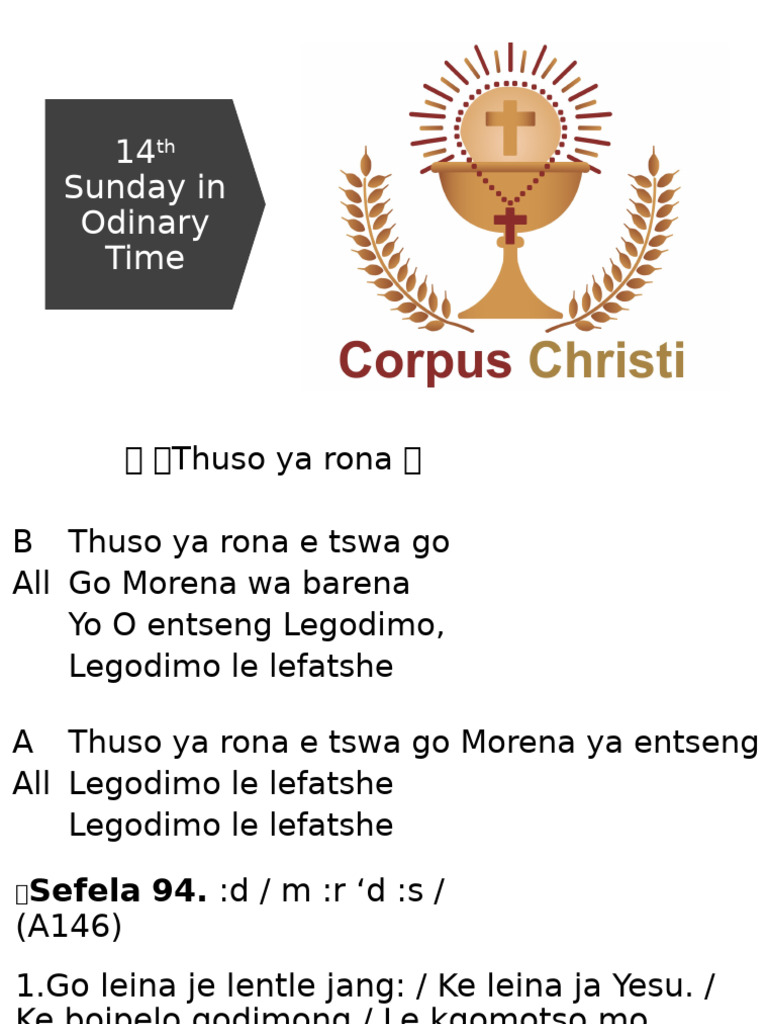 14 TH Sunday Odinary Time-2024 | PDF