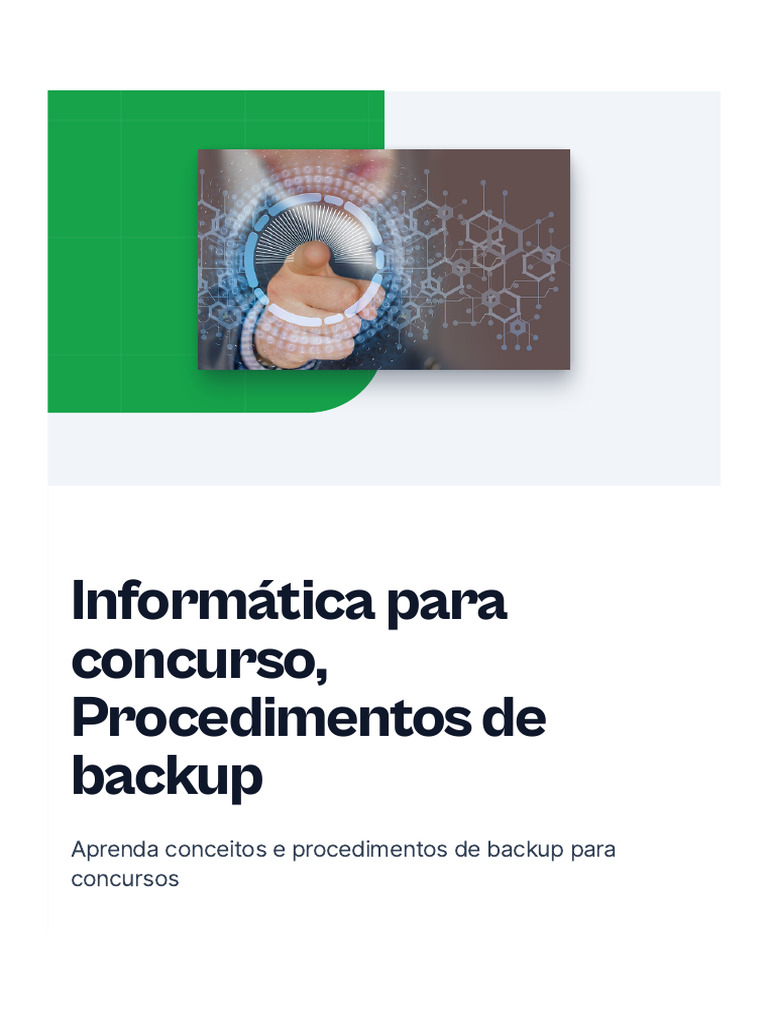 Informatica para Concurso Procedimentos de Backup | PDF