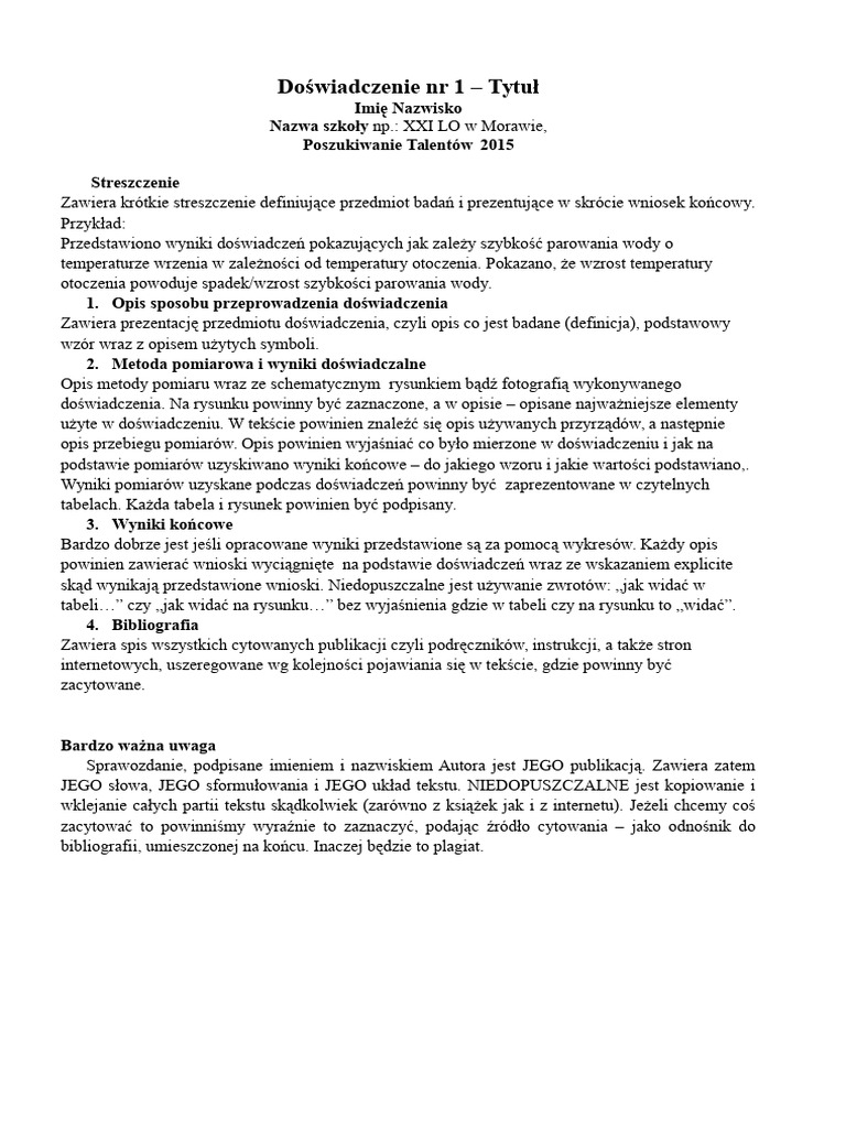 Jak Napisac Opis Doswiadczenia Skrot | PDF Jak Napisac Opis Doswiadczenia Skrot | PDF