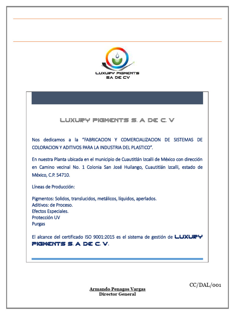 Cc-Dal-001 Declaración Alcance | PDF