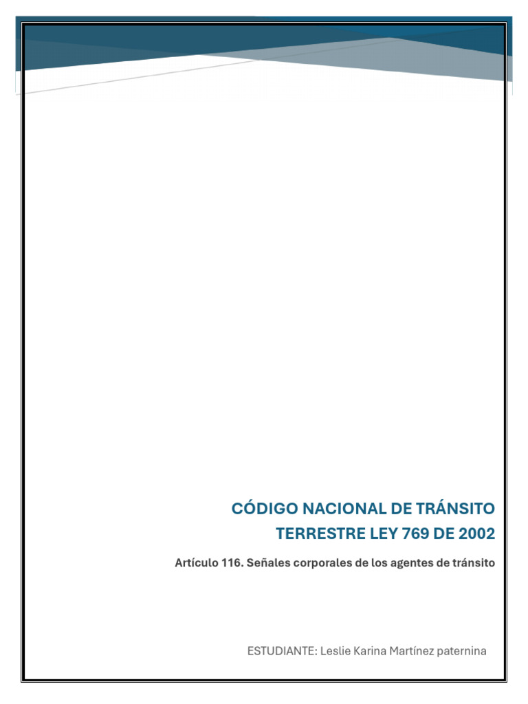 ARTICULO 116 Transito | PDF