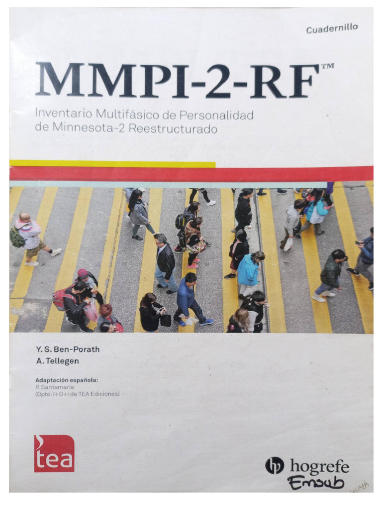 Cuadernillo MMPI-2-Rf | PDF