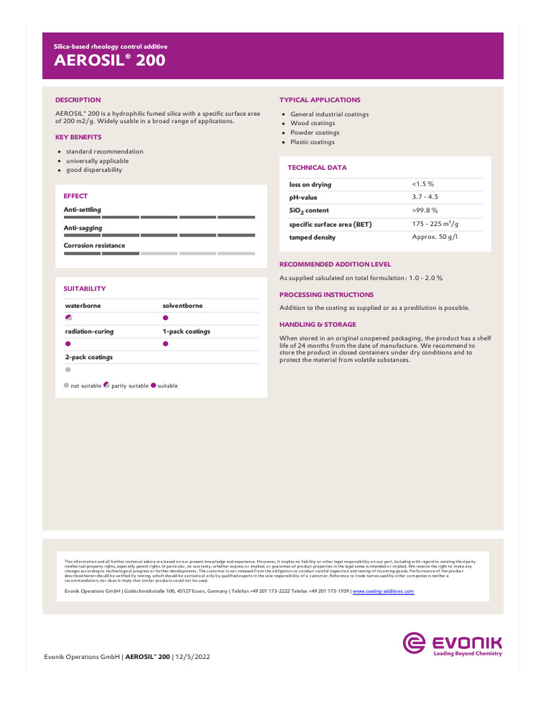 Aerosil 200 | PDF