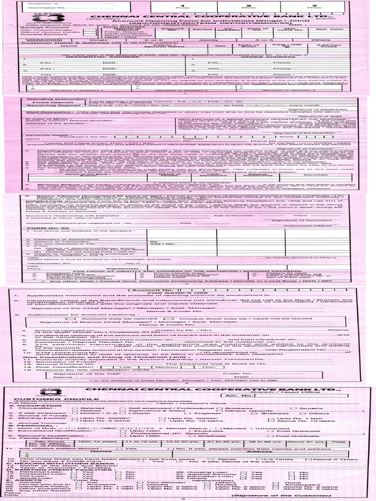 Account Opening Form | PDF