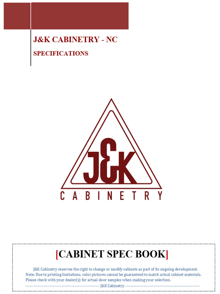 J&K Spec Book | PDF