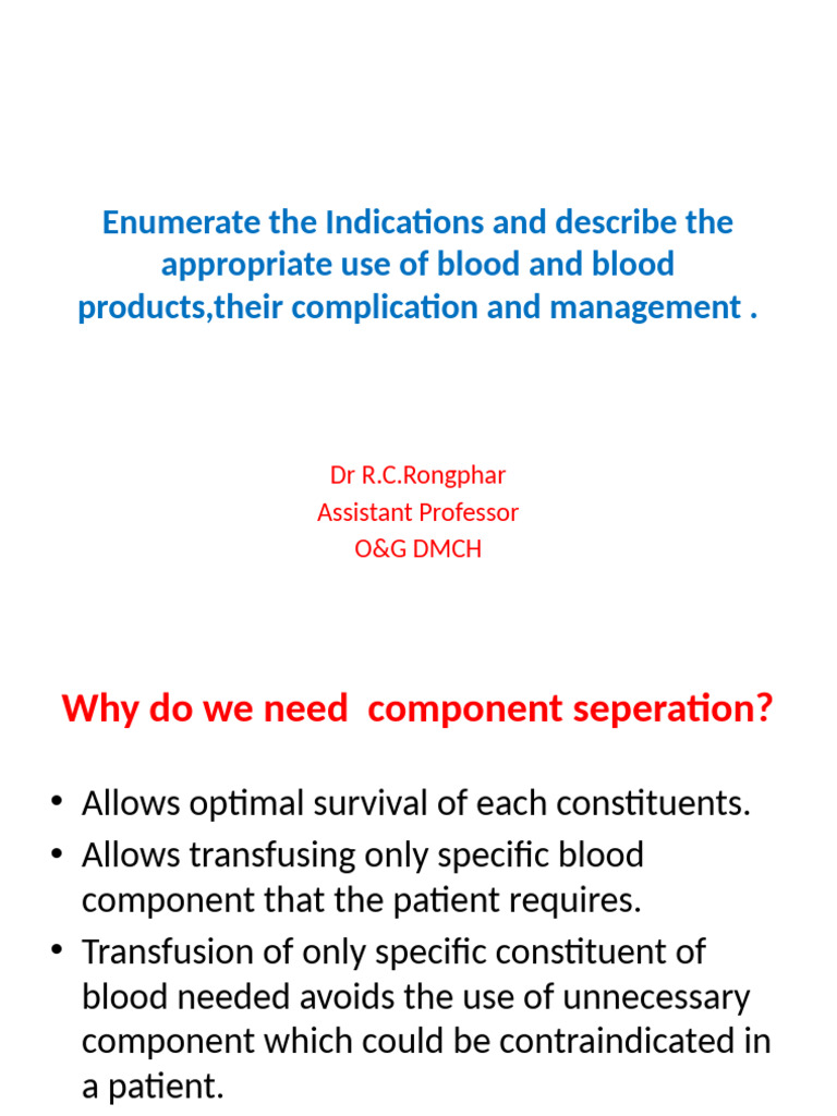 Blood Transfusions Ug Class | PDF | Blood Plasma | Science & Mathematics