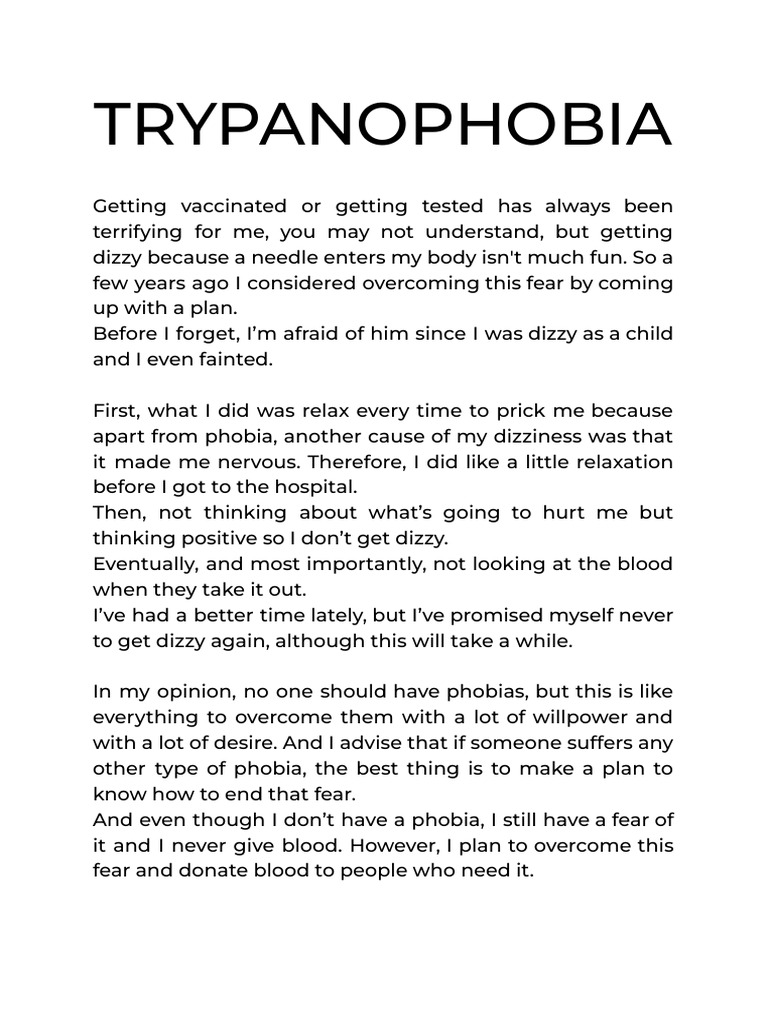 TRYPANOPHOBIA | PDF