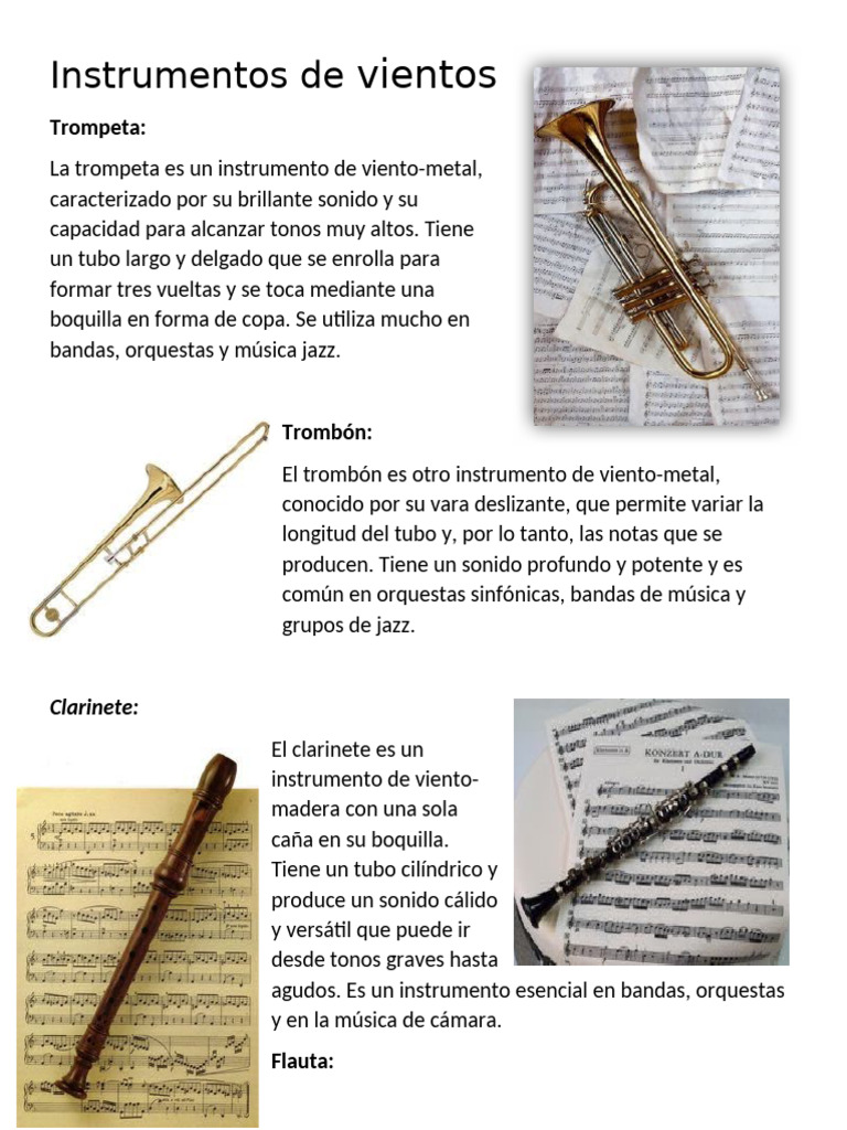Instrumentos de vientos | PDF