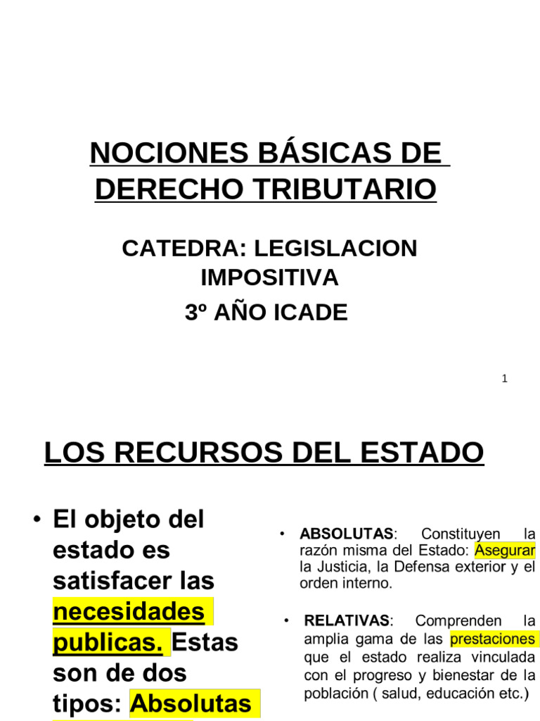 002 PP Nociones Basicas Impositiva | PDF