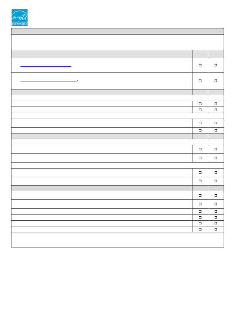 ENERGY STAR Rater Checklist | PDF | Building Insulation | Home & Garden