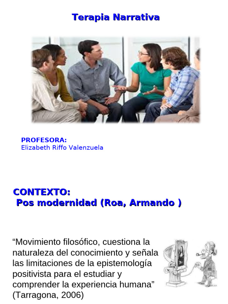 Terapia Narrativa - Clase Fundamentos de La Terapia Sistémica | PDF