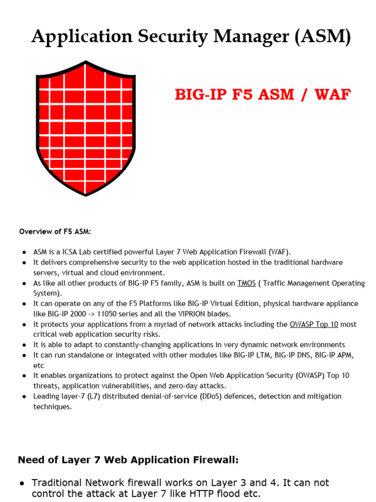 F5 Asm - Waf | PDF